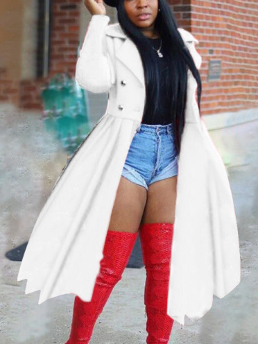 LW Polyester Cardigan Solid Loose Trench Coats Sale | LovelyWholesale